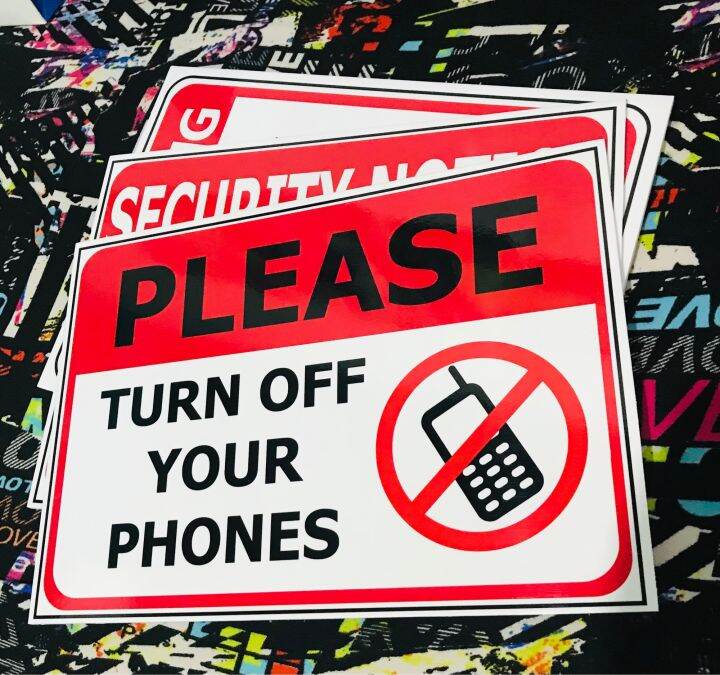 Turn off your phone Signage | Lazada PH