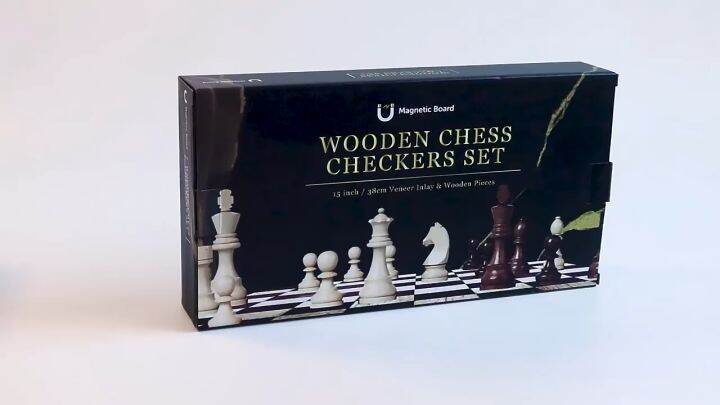 [Yuri] QueenSide Magnetic Wooden Chess Set with Folding Chess | Lazada PH