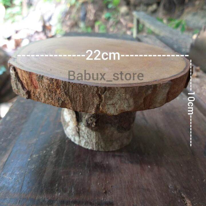 Tatakan kayu pakai kaki diameter 22cm | Lazada Indonesia