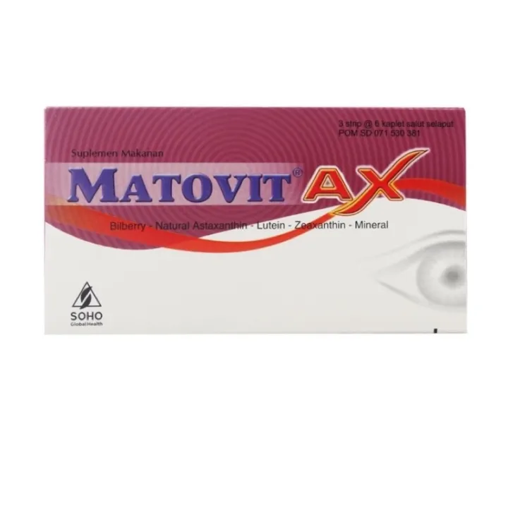 Matovit ax vitamin mata per box (3 strip x 6 tablet) | Lazada Indonesia