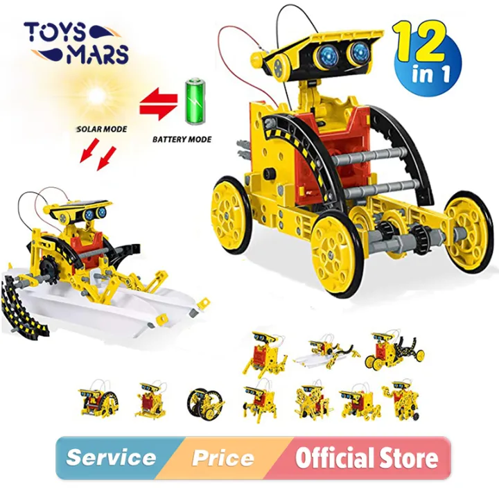 TOYSMARS Solar Robot Kits Toys High-Tech Science Toy 12 In 1 ...