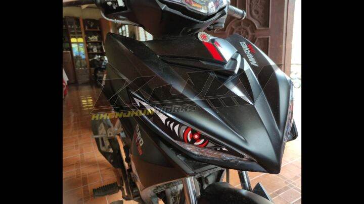 Euro Motor Marvel125 Winker Decal Sticker Black and White Viper Eyes ...