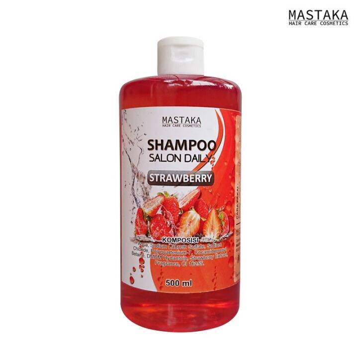 Salon Daily strawberry Shampoo Mastaka 500 ml | Lazada Indonesia