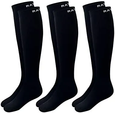 RATIVE Tube Knee High Compression Socks for Men & Women Running Medical ...