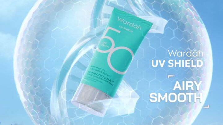 Wardah UV Shield Airy Smooth Sunscreen Serum SPF50 PA++++ 25ml / Sunscreen Wardah Non Alkohol ...