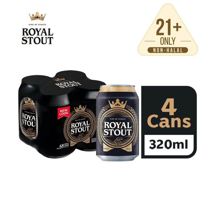 Royal stout 320 can 1×4 | Lazada
