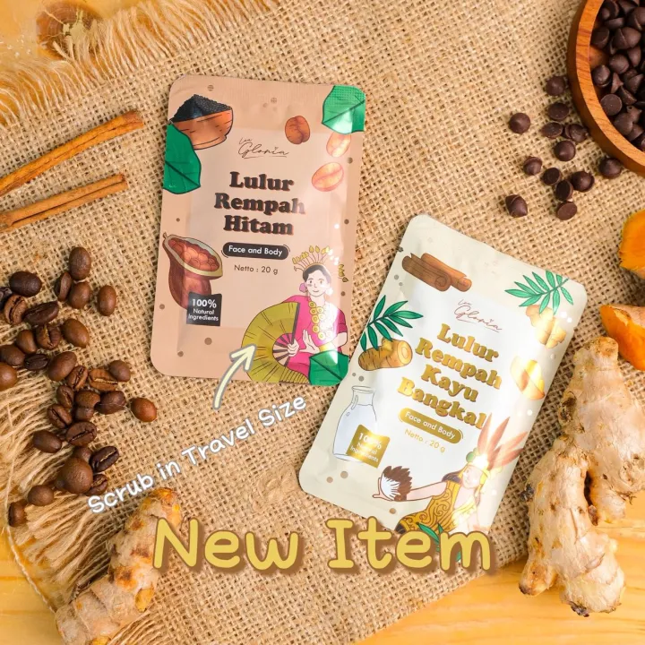 Lea gloria Lulur Muka dan badan (rempah hitam | rempah bangkal) (face ...