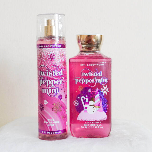 Bath And Body Works Twisted Peppermint Body Mist And Shower Gel Set Lazada Ph