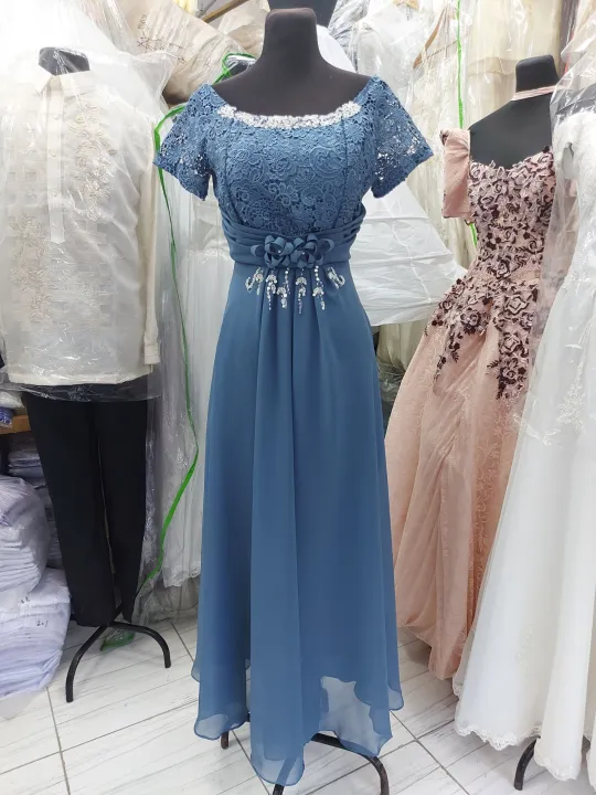 Long Gown Chiffon Dusty Blue (Mother/ Principal Sponsor) | Lazada PH Long Gown Chiffon Dusty Blue (Mother/ Principal Sponsor) | Lazada PH
