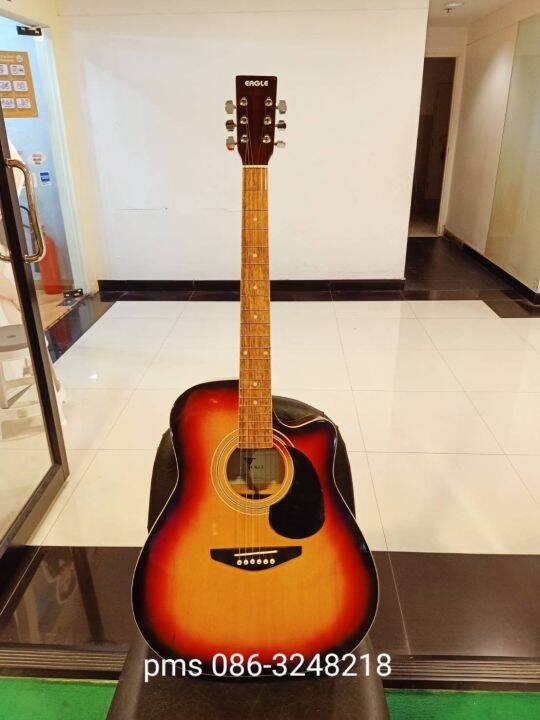 กีต้าร์โปร่งไฟฟ้า Eagle 2EQ Sunburst | Lazada.co.th
