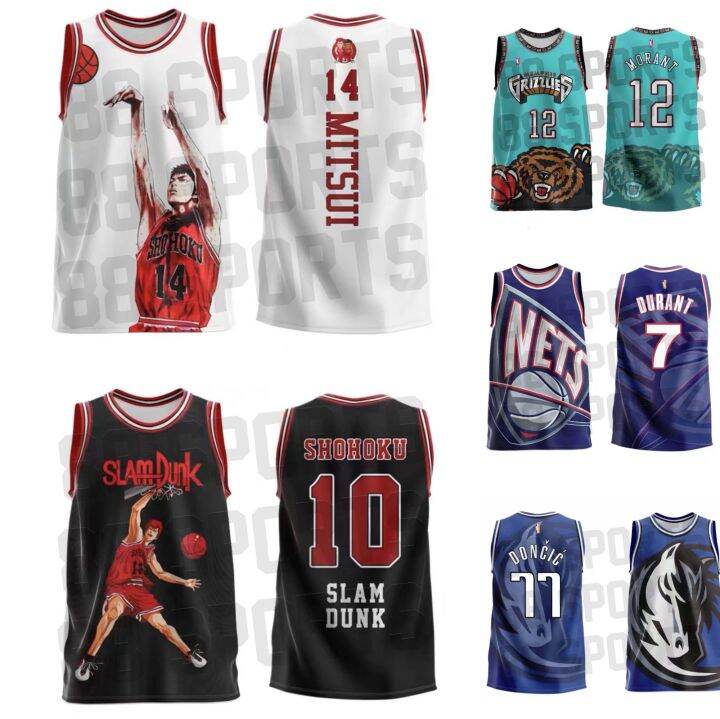 NBA Full Sublimation Jersey Sando For Men /Grizzlies /Dallas/Shohoku ...