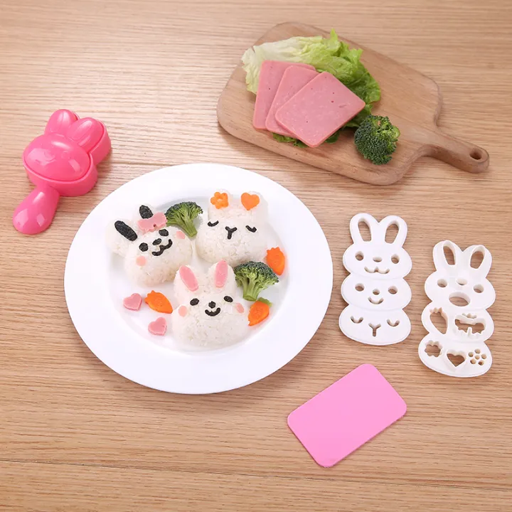 Cute Bunny Rice Ball Mold Modeling Cartoon Creative Japanese Children's ...