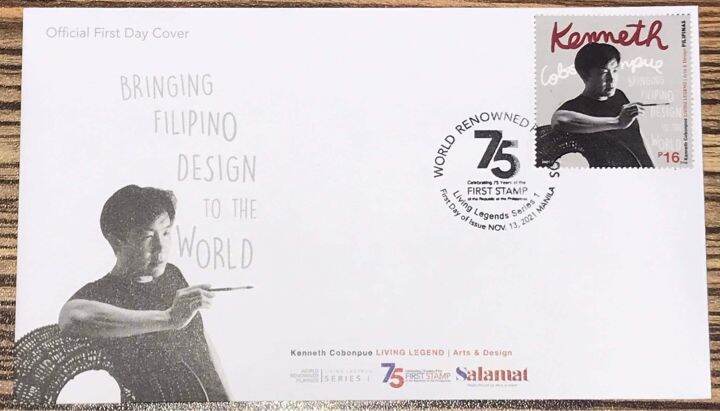PHLPost Postage Stamp on First Day Cover Renowed (KENNETH COBONPUE ...