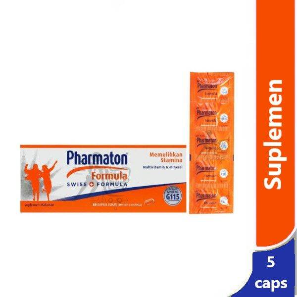 Pharmaton Formula Strip /5 kapsul - suplemen daya tahan tubuh dan ...