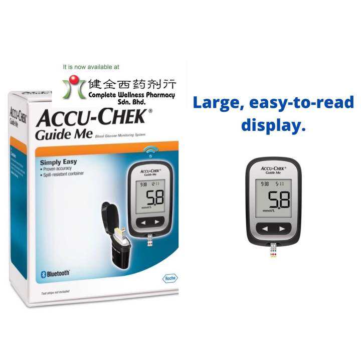 Accu-Chek Guide Me Wireless Blood Glucose Meter FRER Accu-Chek Guide ...