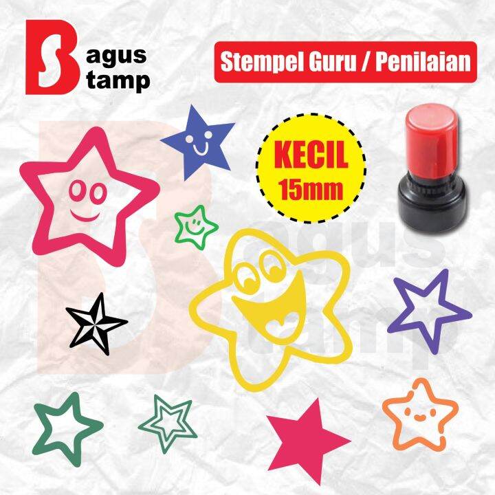 Stempel Guru Bintang [KECIL] Star Teacher Stamp Penilaian Rewards TK SD ...