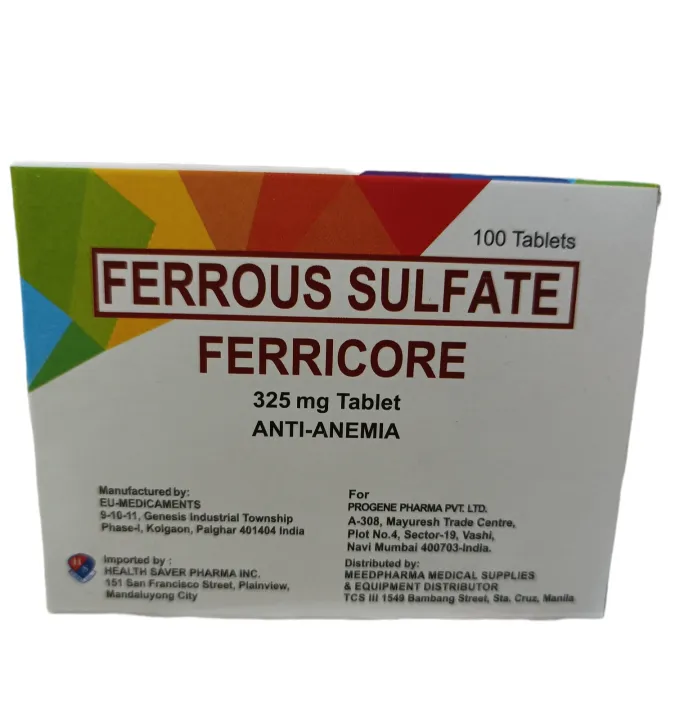 FERRICORE Ferrous Sulfate 325mg 100tablets | Lazada PH