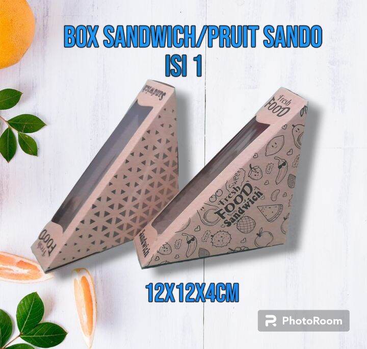 box mika sandwich/pruit sando isi 1 12x12x4cm banyak 50pcs | Lazada ...