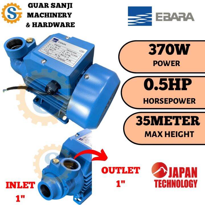 EBARA PRF60 1” 0.5HP SELF PRIMING PERIPHERAL WATER PUMP NON AUTO PUMP PUMP AIR KEBUN BOOSTER ...