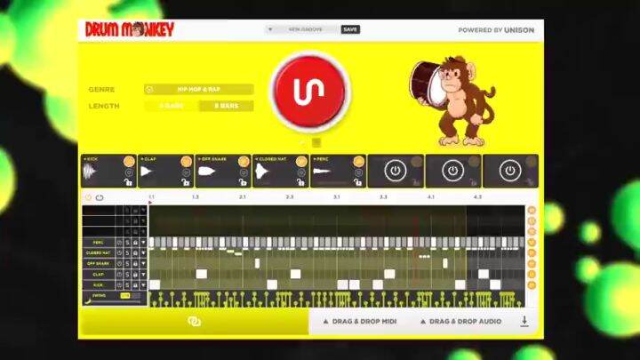 Drum Monkey By unison Vst instrument Plugins software ปลั๊กอิน สร้าง track กลอง อัคโนมัติ ...