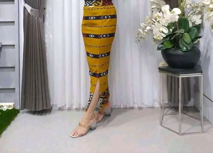 ROK SPAN PANJANG TENUN - ROK TENUN SPAN KUNING - ROK WISUDA - ROK ...