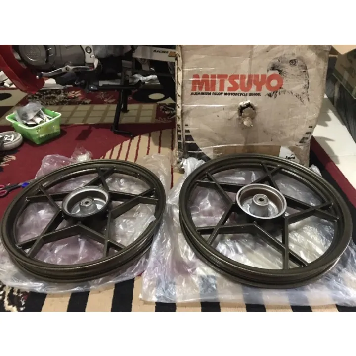 Velg Velk Veleg Pelek Palang Rim Depan Belakang Mitsuyo Japan Gold Rare ...