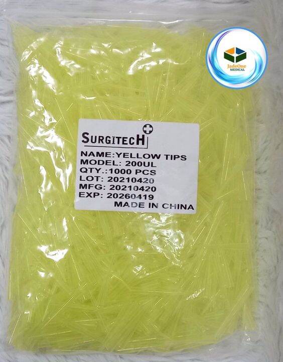 SURGITECH Gilson Pipette Yellow Tips 200ul (1000 pcs) | Lazada PH