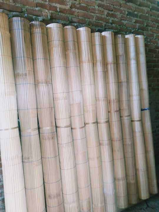 tirai bambu gulung wide bambu kere bambu murah polos ukuran 2 meter x 2 ...
