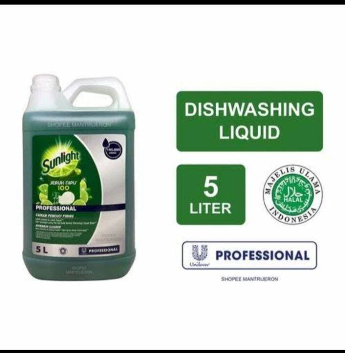 Sunlight Sabun Cuci piring Jeruk Nipis Profesional 5L | Lazada Indonesia