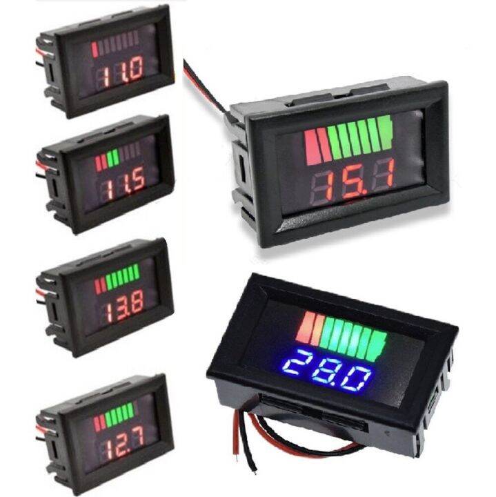 12V 24V 36V 48V 60V Car Battery Charge Level Indicator Lithium Battery ...