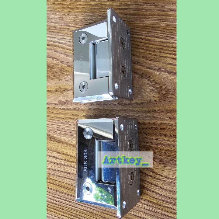 Engsel Shower Hinges glass to wall/kaca tembok stainless steel SUS 304 ...