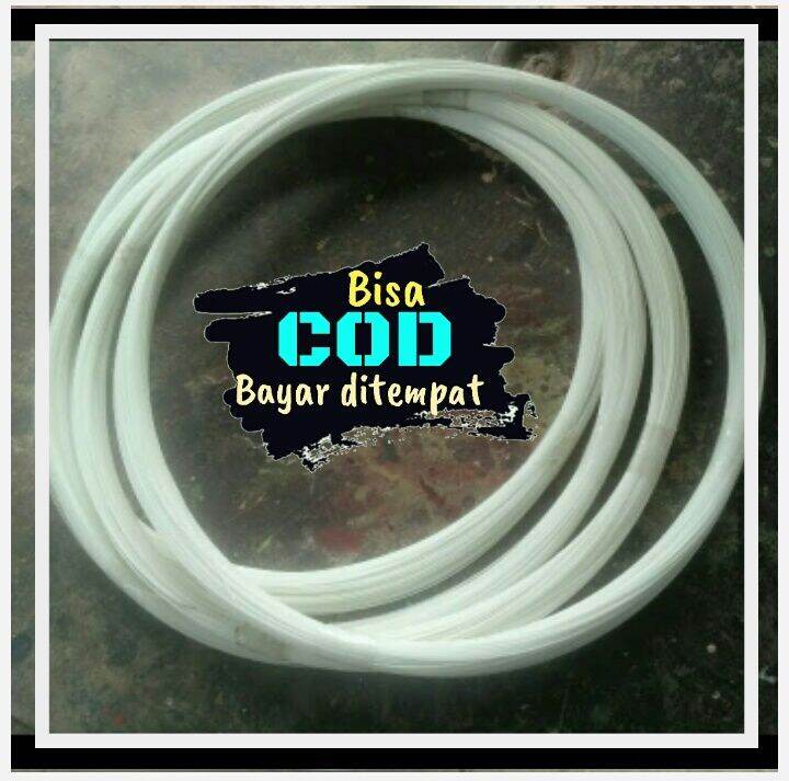 FIBER JERUJI UKURAN KECIL 1 MILI PUTIH SUSU 1OO METER FULLROLL | Lazada ...