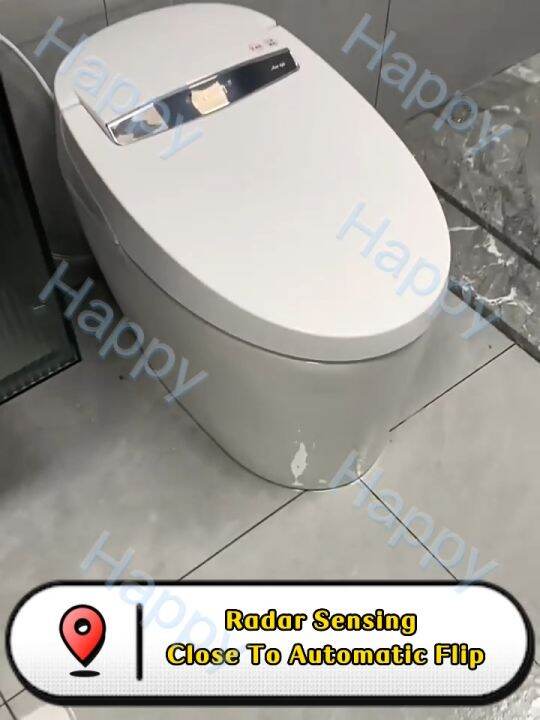 Smart Toilet Radar Sensing Automatic Flip Cover Adjustable Temperature ...