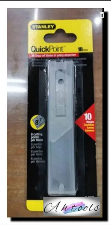 STANLEY Quick Point 18mm Snap-off Blades (11-301T) / Cutter Blade ...