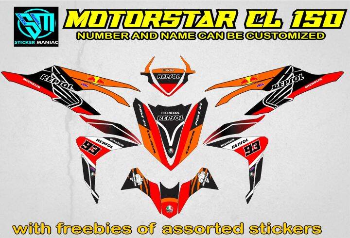 Motorstar CL 150 full body decals | Lazada PH