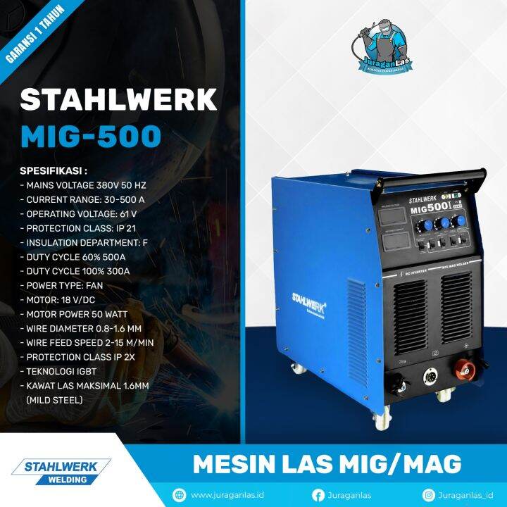 Mesin Las MIG/MAG merk Stahlwerk MIG-500 | Lazada Indonesia