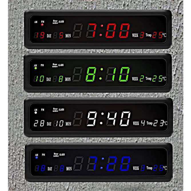 นาฬิกาดิจิตอลLED นาฬิกาตั้งโต๊ะ นาฬิกาแขวนผนัง รุ่นCX-808 DIGITAL LED ...