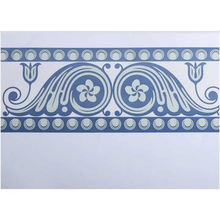 Wall border list wallpaper motif batik biru uk 10m x 10cm | Lazada ...