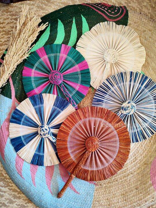 Native Raffia Hand Fan/ Native Abaniko / Native Hand Fan/ Raffia Hand ...