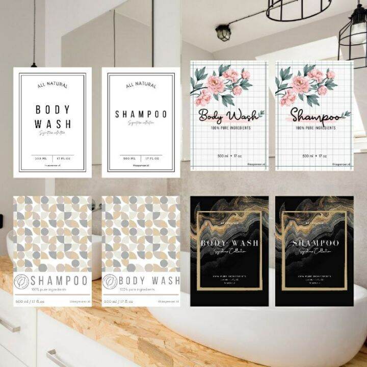 STICKER LABEL SABUN SHAMPOO AESTHETIC (8 X 10.5cm) | Lazada Indonesia