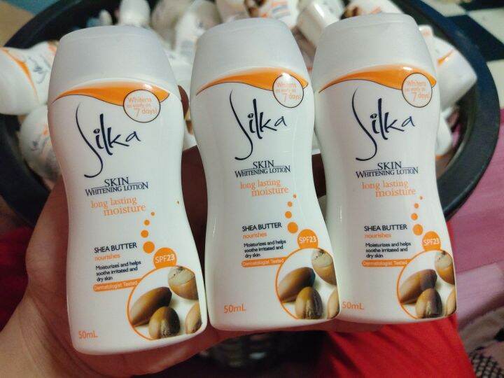 Silka whitening lotion long lasting (shea butter)spf23 50ml (BUY1TAKE1 ...
