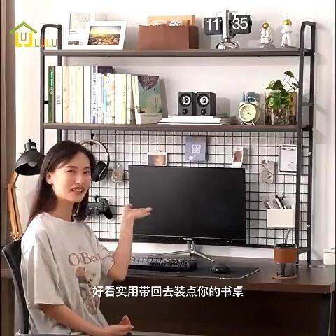 Desk bookshelf with Grid Table Organizers Desk Organizer for Student ...