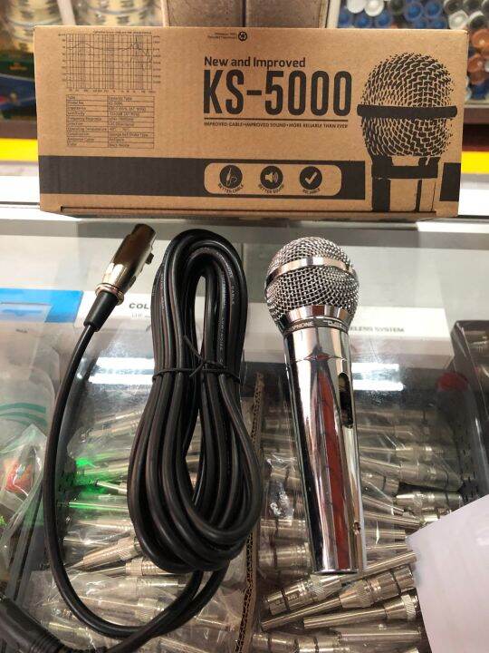100% Original AMZ Platinum Karaoke KS-5000 High-End Dynamic Wired Mic | Lazada PH