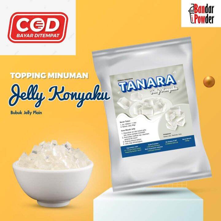 Jelly Konyaku 1kg / Bubuk Topping Minuman plain / Bubuk Jelly Kiloan / Powder Minuman Premium ...