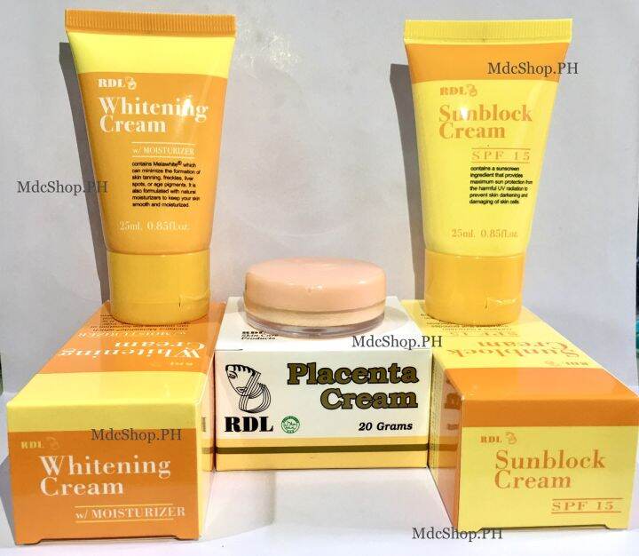 RDL CREAM COMBO SET (PLACENTA,WHITENING,SUNBLOCK CREAM) | Lazada PH