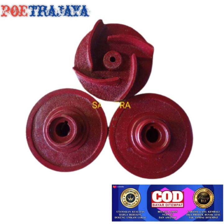 impeller pompa air alkon irigasi sawah 3inc 4daun variasi lubang drat ...
