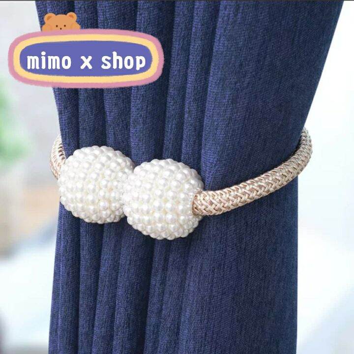 READY STOCK⚡Fast Shipping⚡ 1 pcs Diamond Pearl Magnet Curtain Tieback ...
