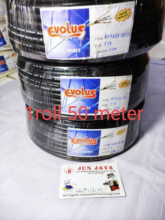 kabel listrik serabut tebal 2x1.5mm 50 meter evolus | Lazada Indonesia