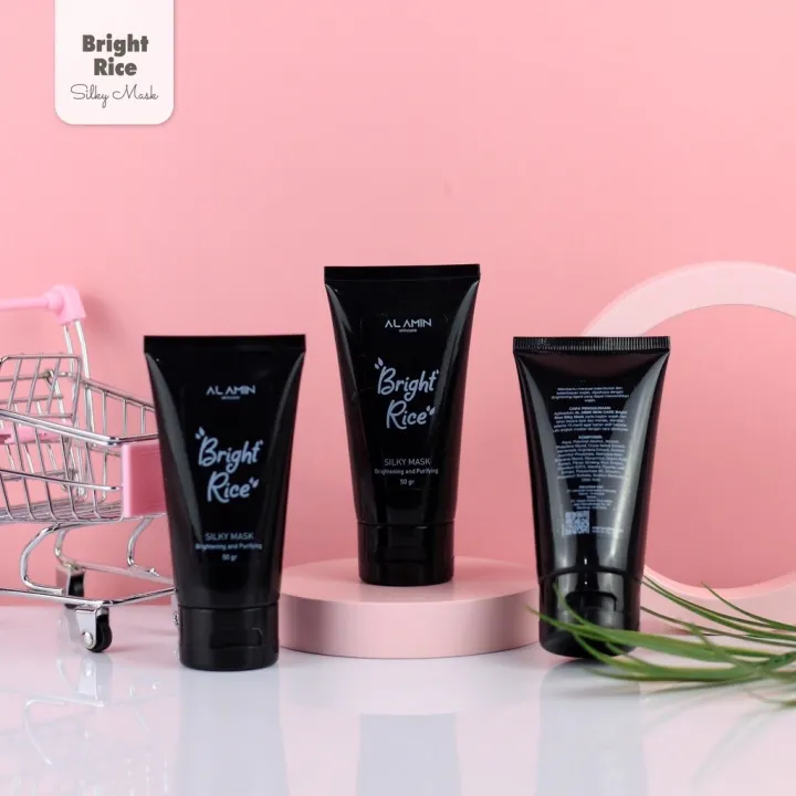 (Prodak Baru) AL AMIN SKINCARE Silky Mask Bright Rice - Whitening ...