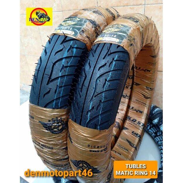 BAN METIK TUBLES SATU PASANG UKURAN DEPAN 80 90 14 BELAKANG 90 90 14 | Lazada Indonesia